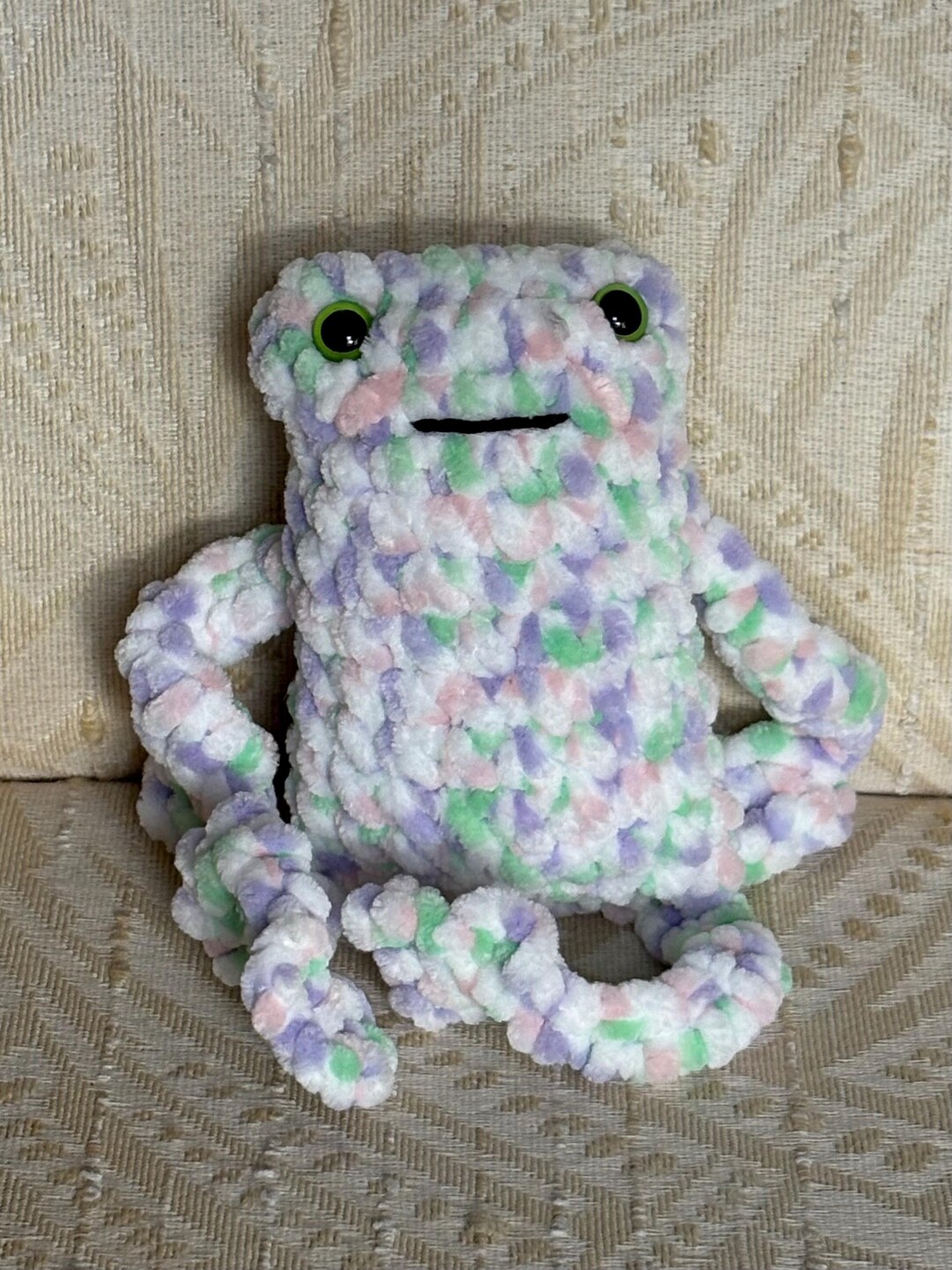 Homemade Crochet Silly Frog - Etsy