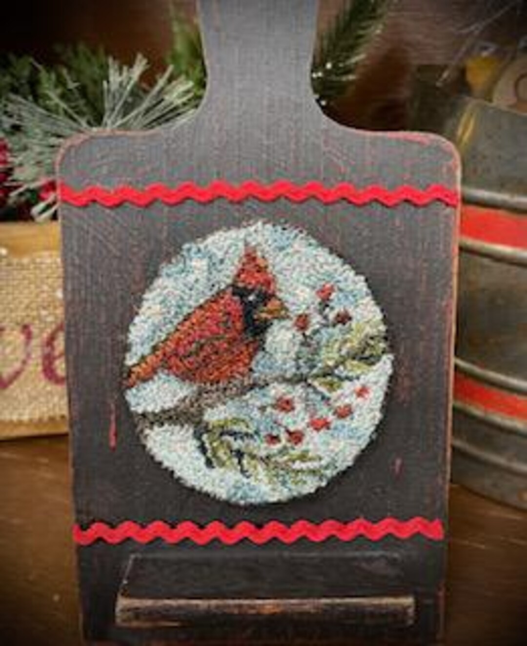 Winter Cardinal Punch Needle - Epattern - Etsy
