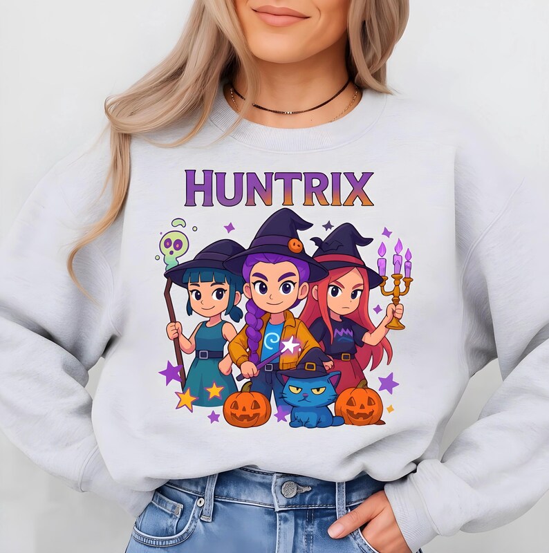 Spooky Huntrix Halloween PNG, Kpop Demon Hunters Clipart, Saja Girls ...