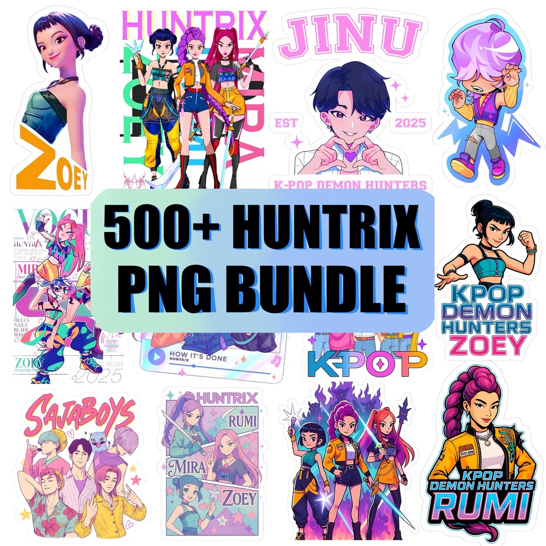 500+ Kpop Demon Hunter Png Bundle, Saja Boy Png, Huntrix Png, Girl ...