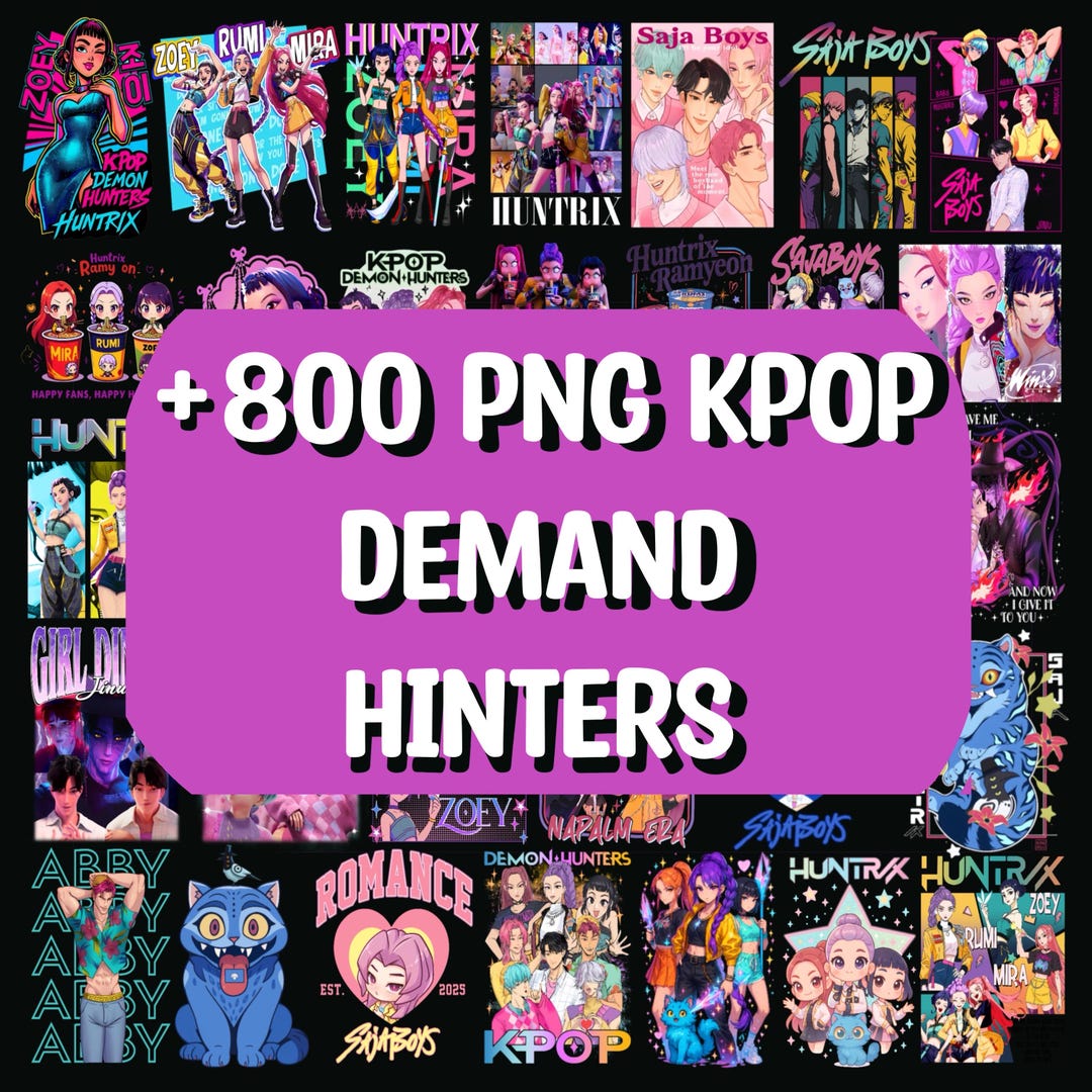 800+ Kpop Demon Hunter Png Bundle, Saja Boy Png, Huntrix Png, Girl ...