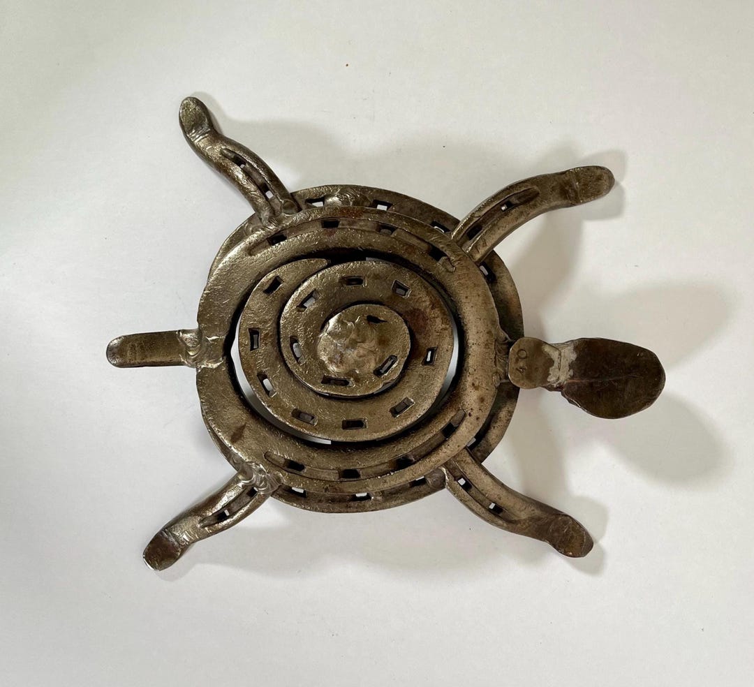 Artisan-signed Hand-forged Wrought Iron Turtle - Etsy