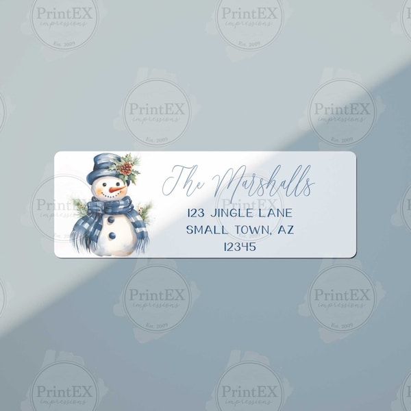 Snowman Labels - Etsy