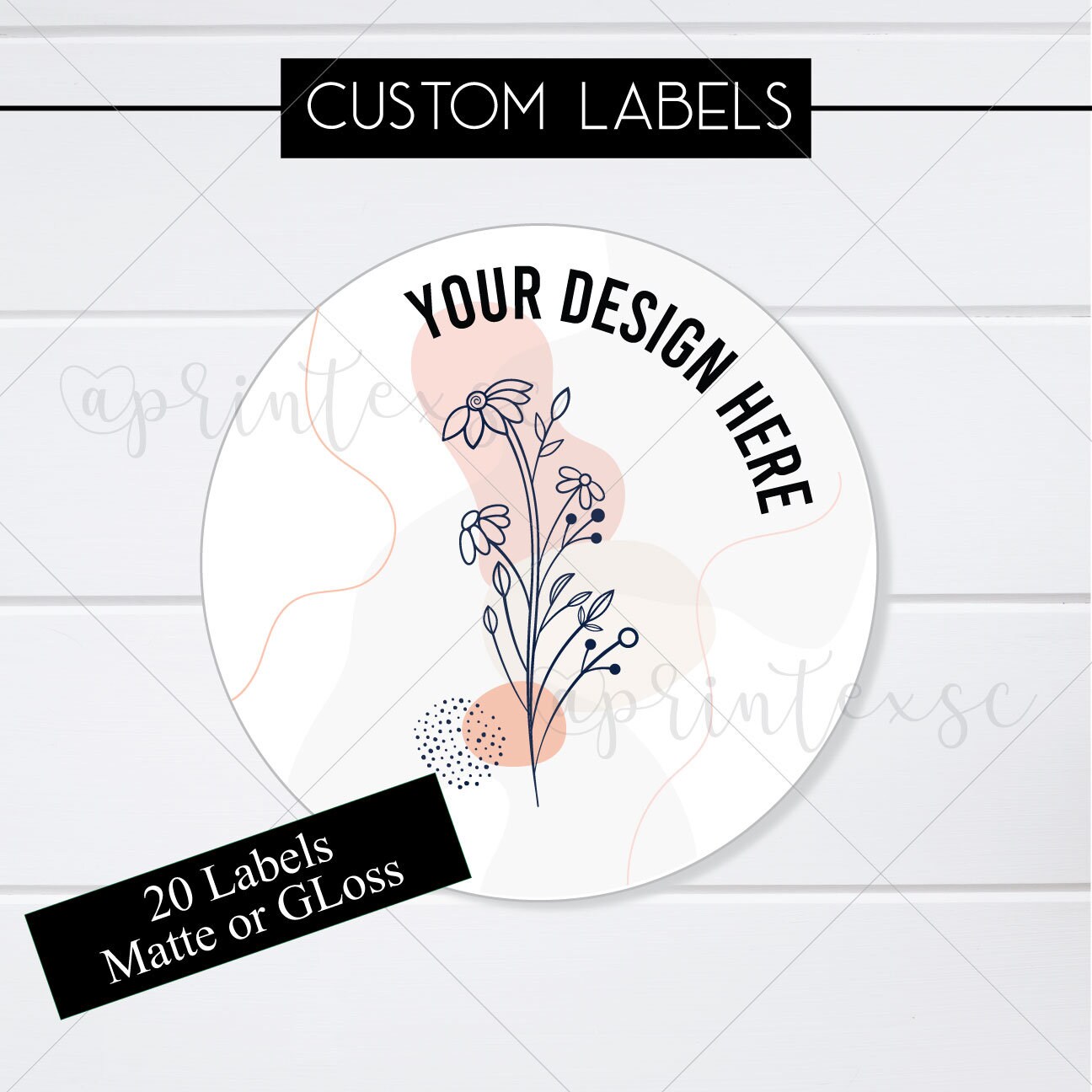 Custom Circle Labels, Logo Labels, Your Design on 2 Inch Custom Labels ...