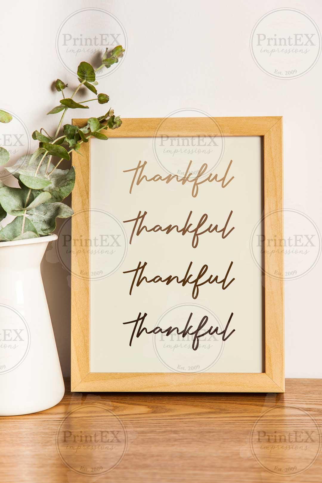 Thankful Repeated Stack Poster, Fall Decor Poster, Fall Poster ...