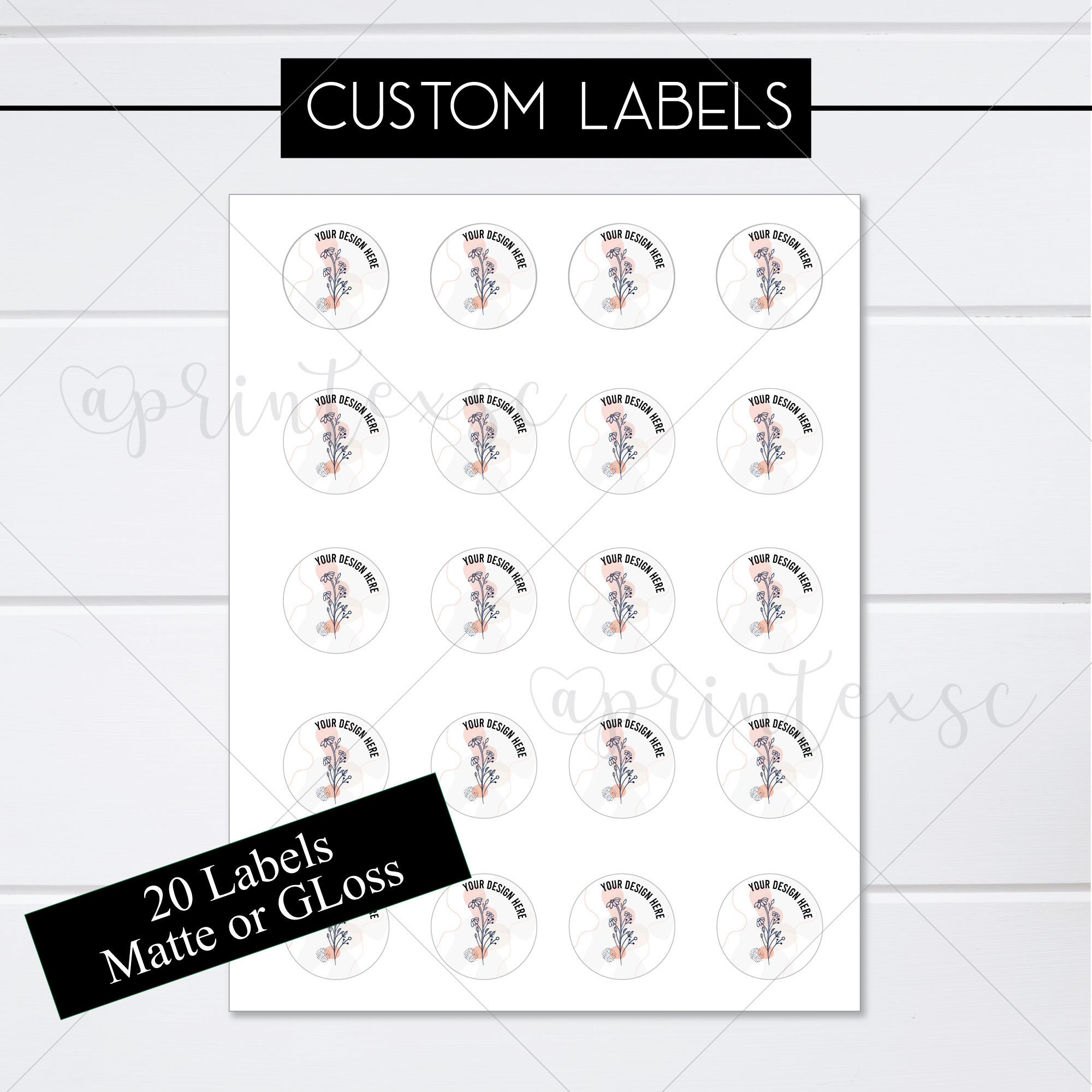 Custom Circle Labels, Logo Labels, Your Design on 2 Inch Custom Labels ...