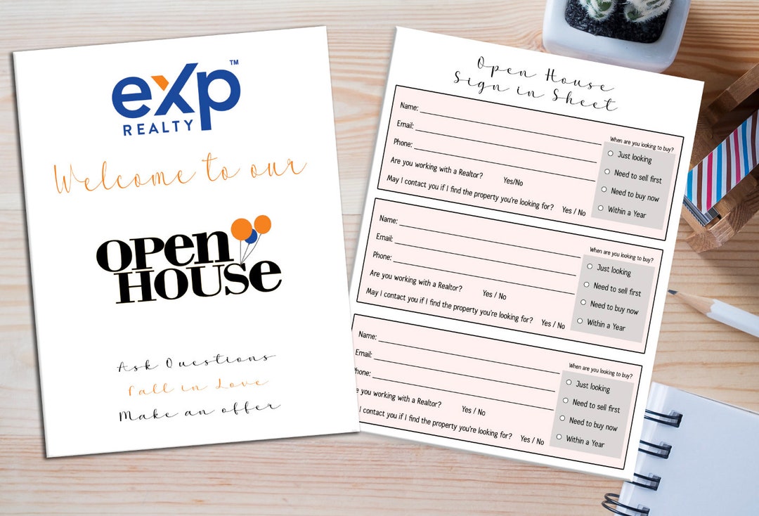 EXP Realty Open House Printable Signage , Open House Sign in Sheets ...