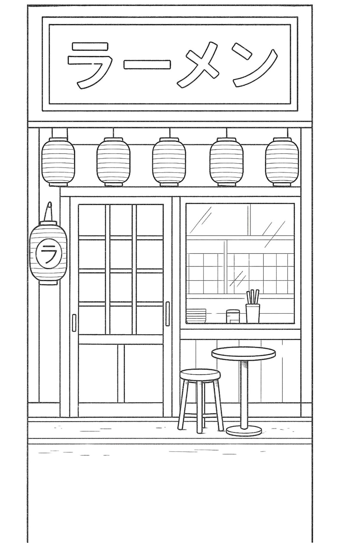 Japanese Buildings Coloring – Printable Art for Relaxation - Etsy