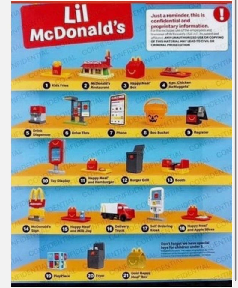 Lil Mcdonald’s Happy Meal Toys 2025 Mini Set 1 - Etsy
