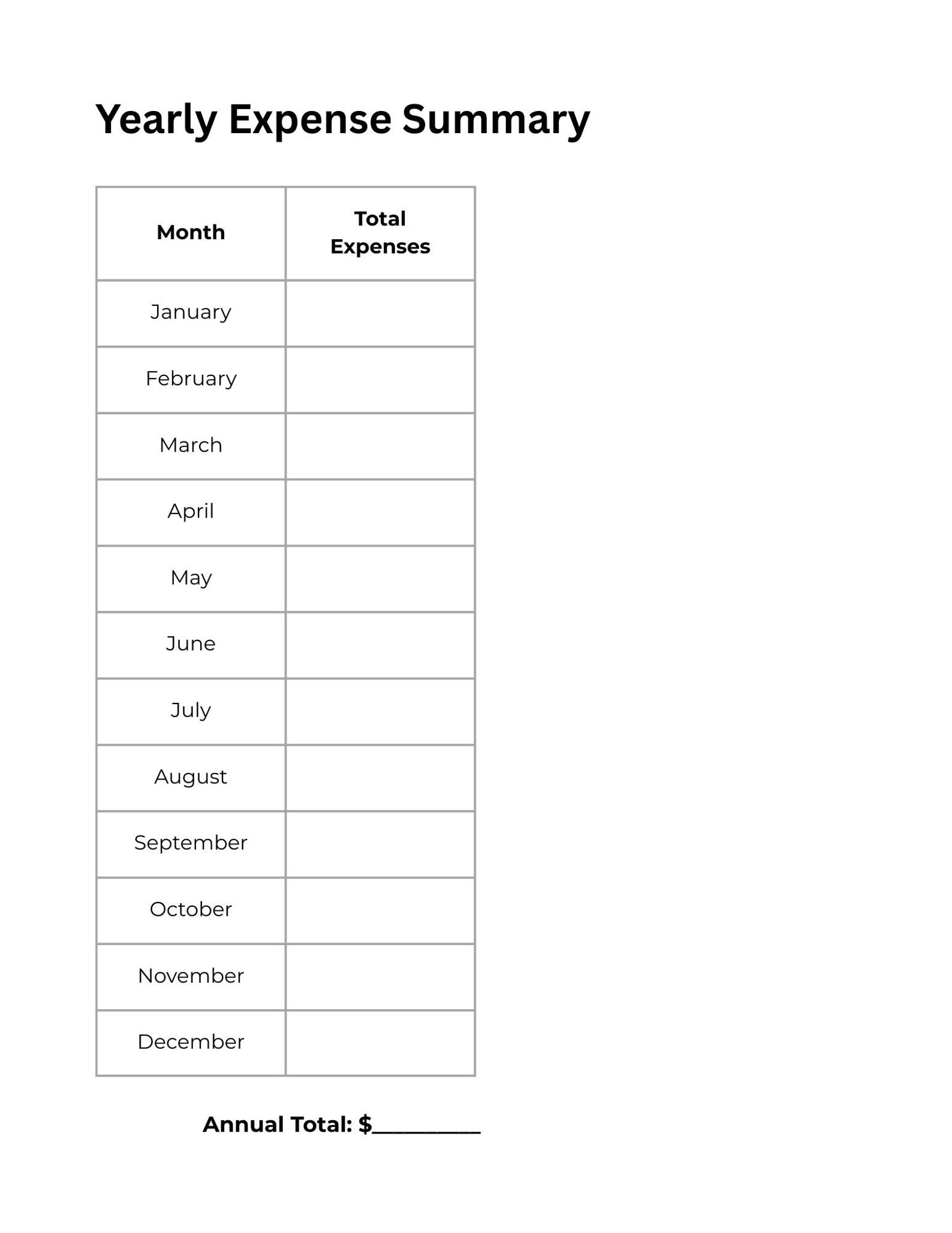 Small Business Expense Tracker Printable | Monthly & Yearly Expense Log ...