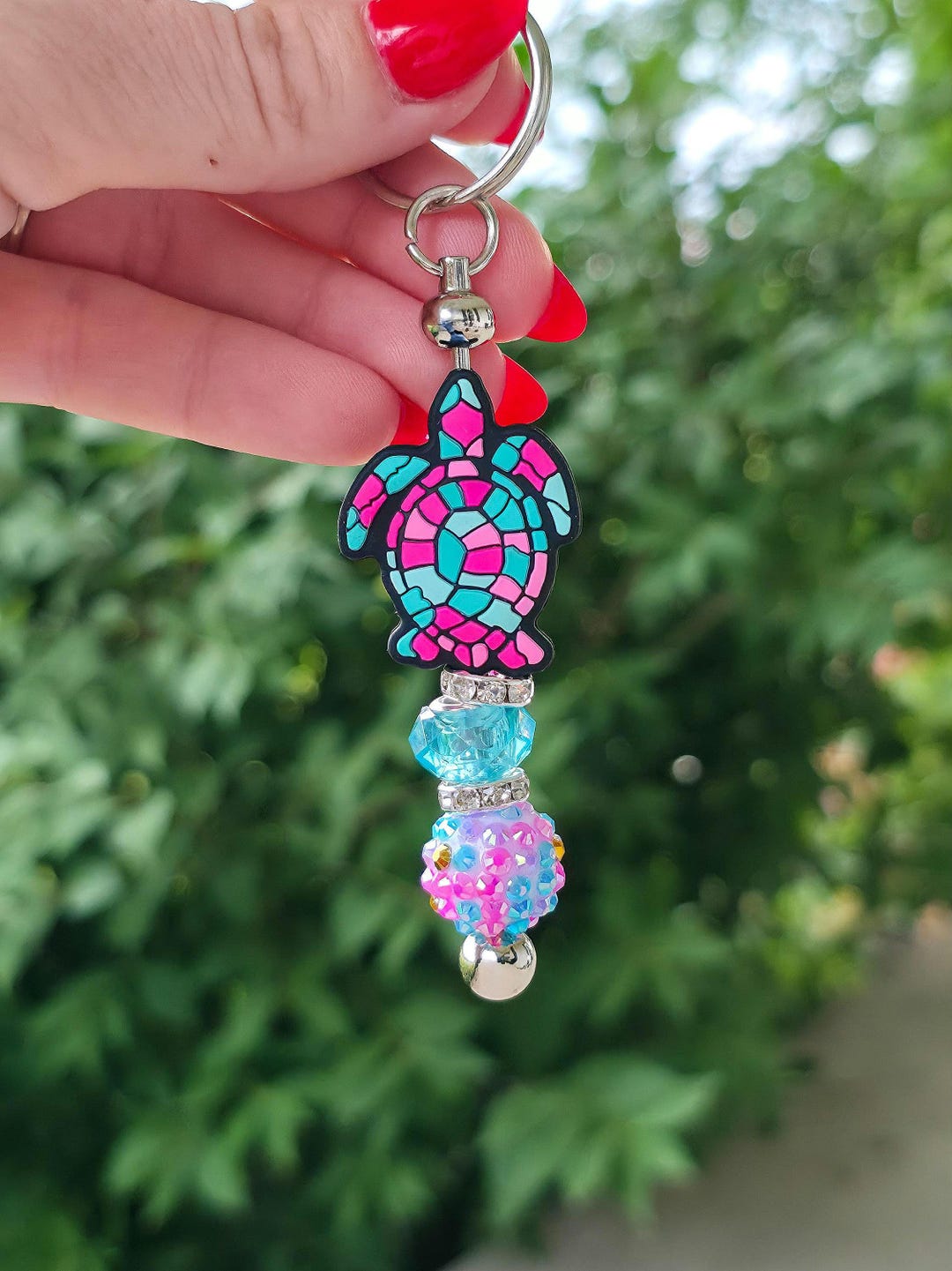 Turtle Keychain - Etsy