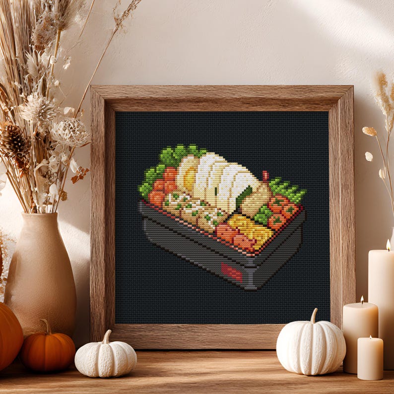 Japanese Anime Bento Box Cross Stitch Pattern: Kawaii Japan Onigiri ...