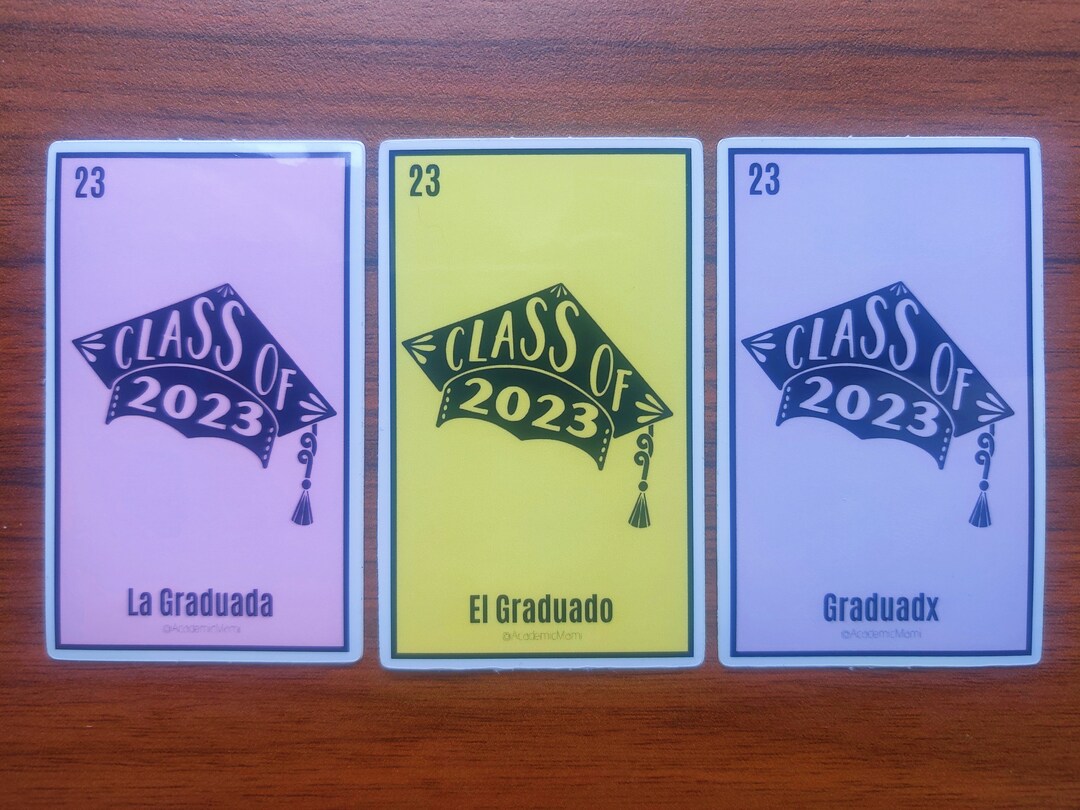 CLASS OF 2023 Graduada / Graduado / Graduadx Loteria Style Vinyl ...