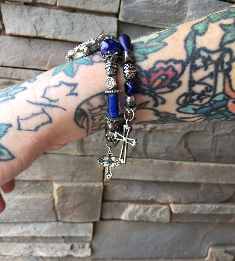 Vintage 90's "wrap AROUND Watch" One of a Kind - Beaded With Charms ...