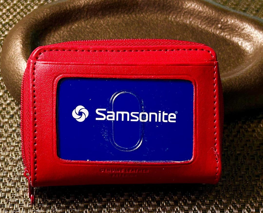 Vintage "samsonite Wallet" Never Used Made in Rich Red Genuine Leather ...
