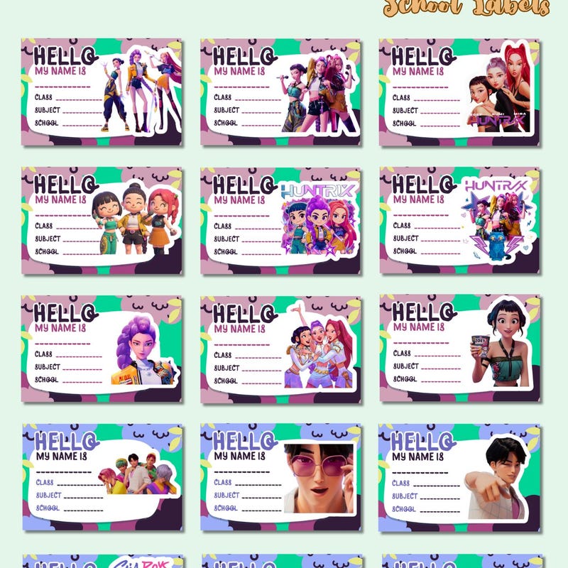 Kpop demon hunter name tags - Etsy Italia