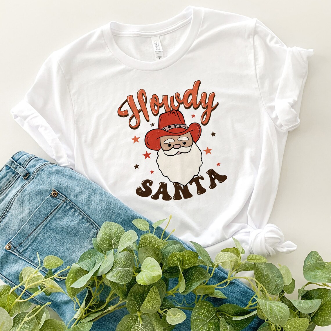 Howdy Santa PNG Funny Cowboy Cowgirl Christmas File Design - Etsy