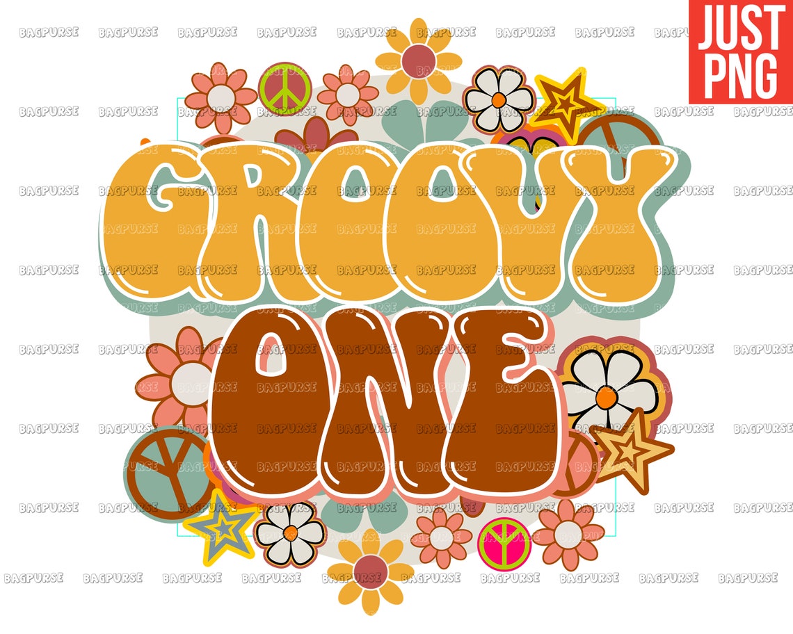 Groovy One PNG Retro Groovy One File Designs for Sublimation - Etsy