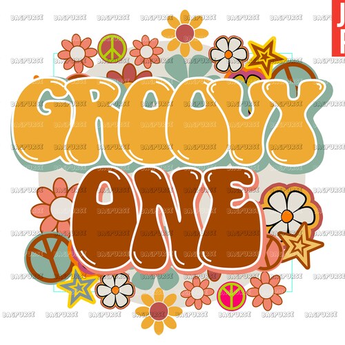 Groovy One PNG Retro Groovy One File Designs for Sublimation - Etsy