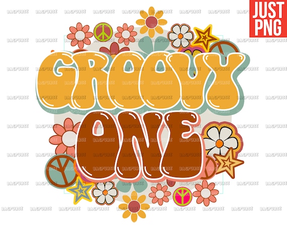 Groovy One PNG Retro Groovy One File Designs for Sublimation - Etsy