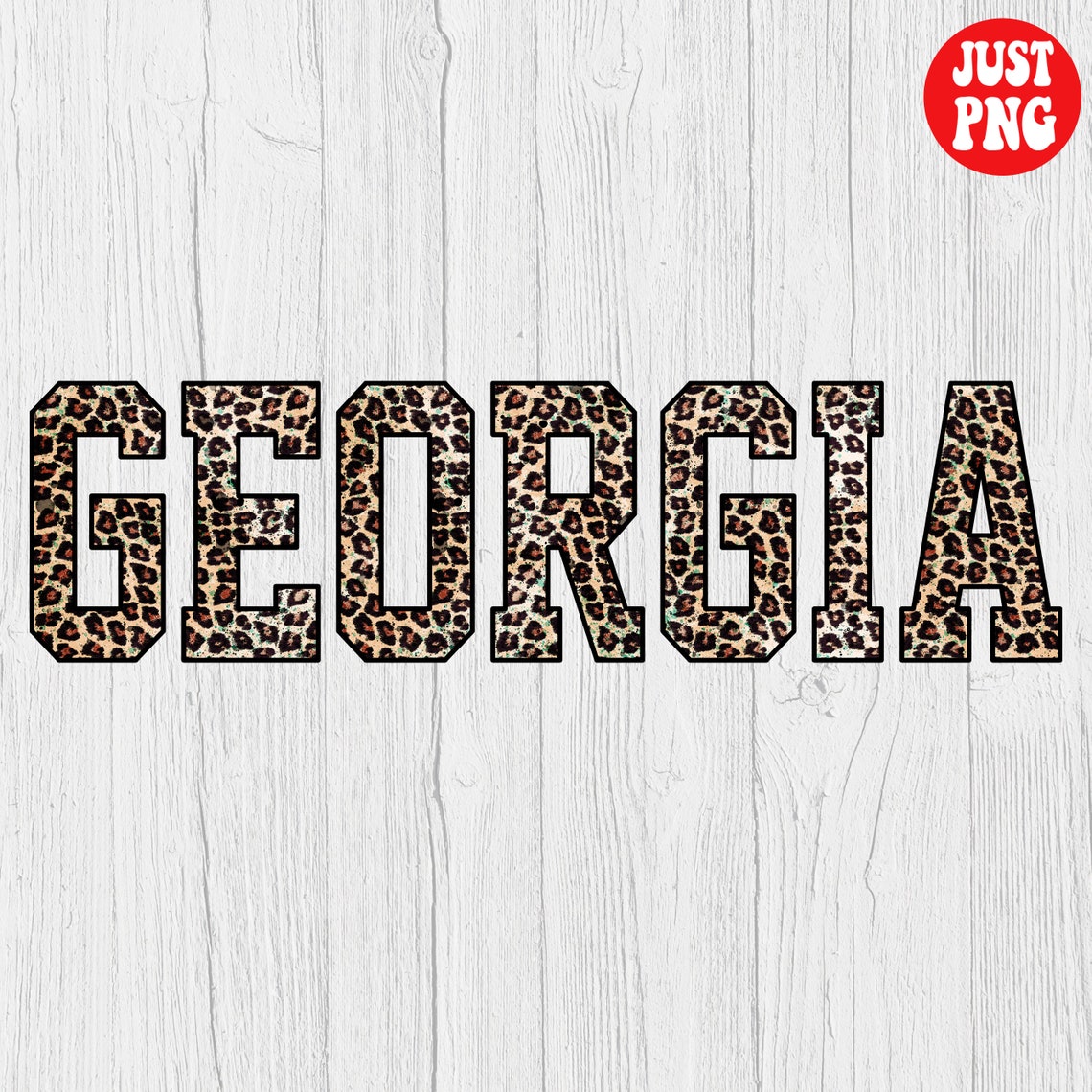 Georgia Leopard Print Sublimation Design Georgia State PNG | Etsy