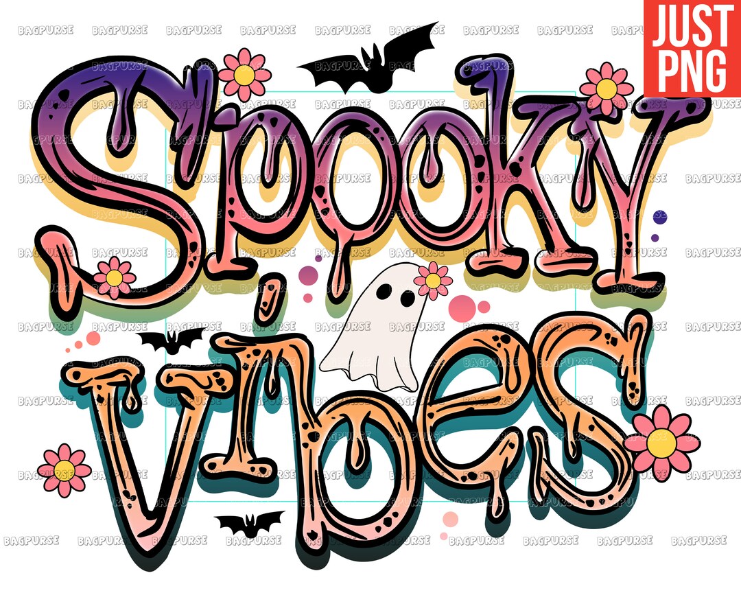 Spooky Vibes PNG, Cute Halloween Designs, Halloween Sublimations, File ...
