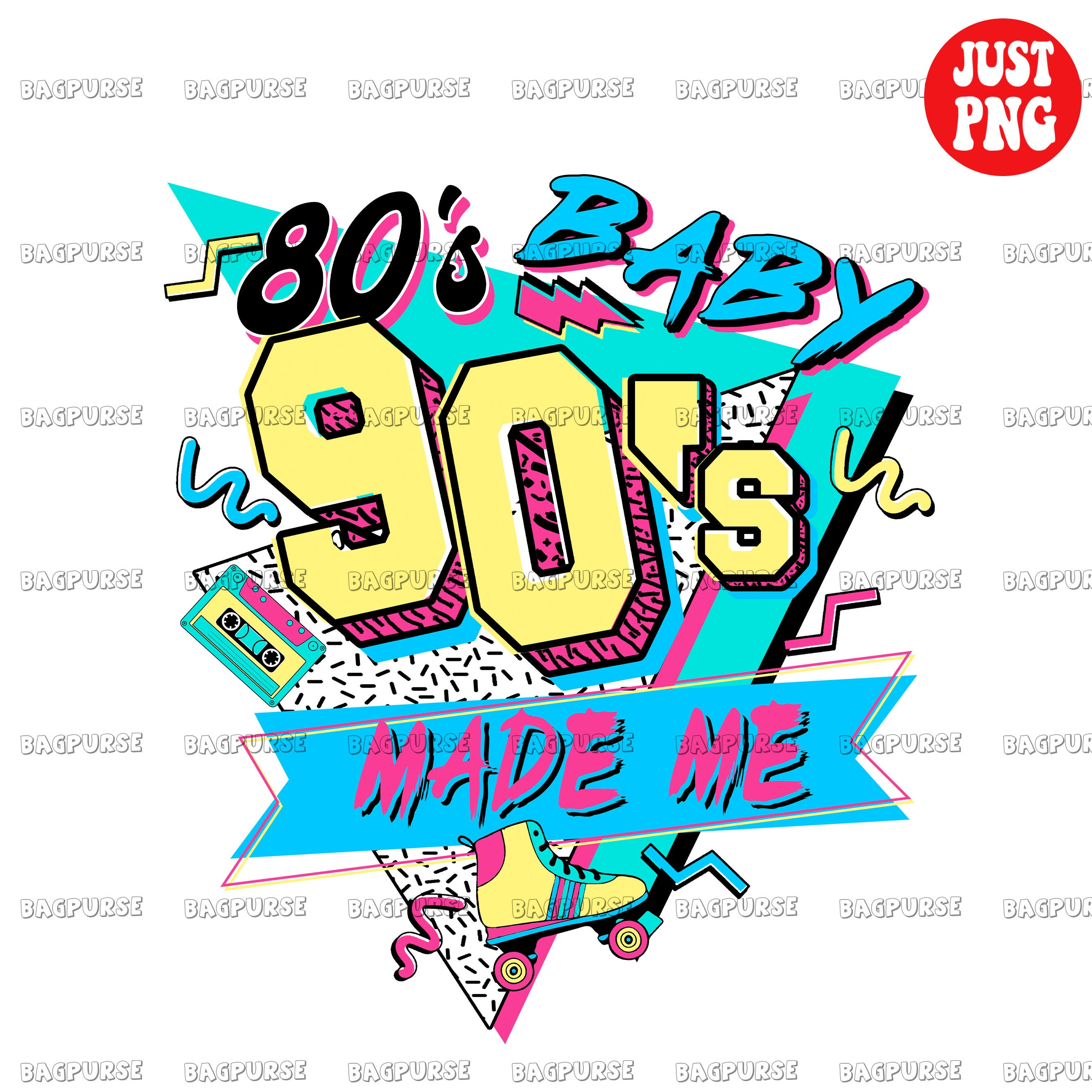 Retro Sublimations 80s Baby 90s Made Me PNG Vintage 90' - Etsy