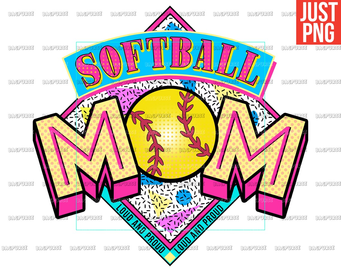 Softball Mom Softball Mom PNG Retro Softball Mom Design 80s - Etsy
