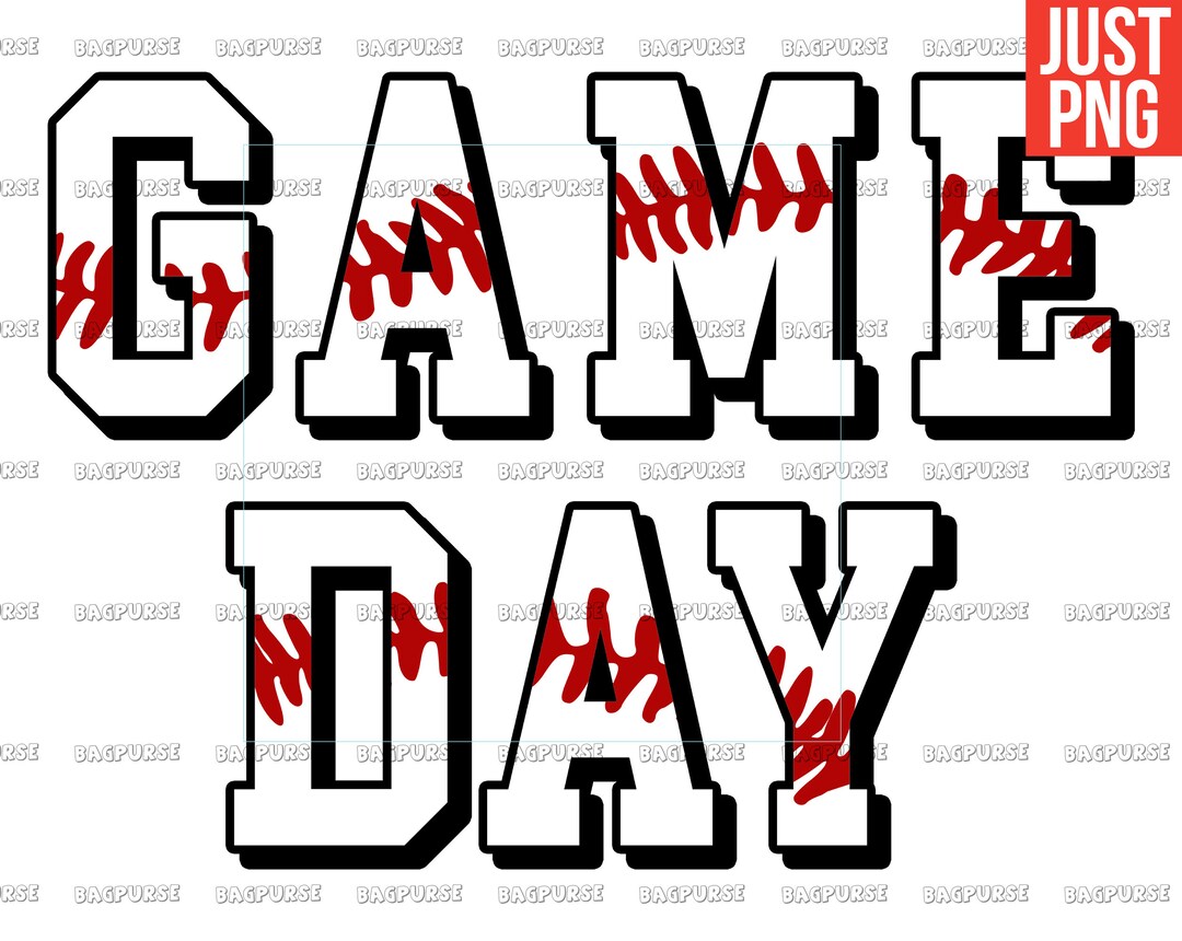 Game Day Baseball PNG, Design File for Sublimation or Print, Digital ...