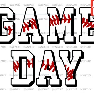 Game Day Baseball PNG, Design File for Sublimation or Print, Digital ...