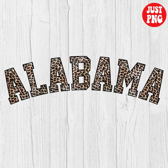 Alabama Leopard Print Sublimation Design Alabama State PNG - Etsy