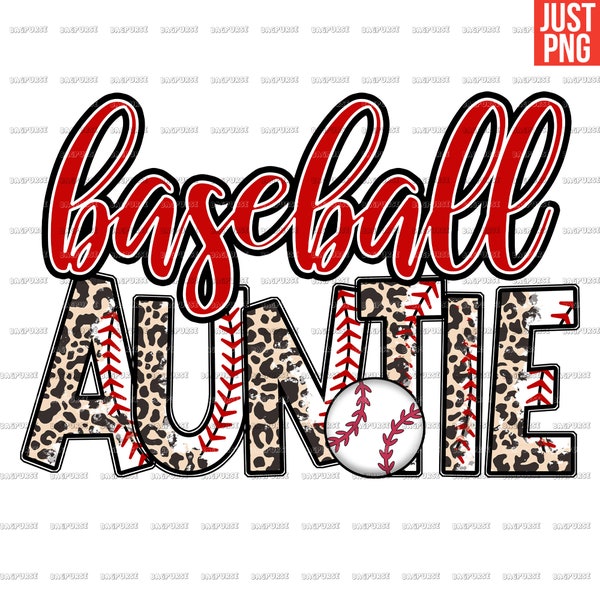 Auntie Baseball Png - Etsy