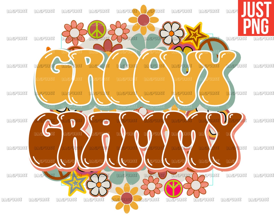 Groovy Grammy PNG, Retro Grandma PNG, Retro Design File for Sublimation ...