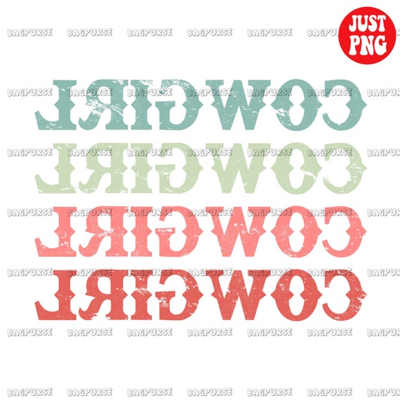 Retro Sublimation Reverse Cowgirl PNG Cow Girl Printable | Etsy