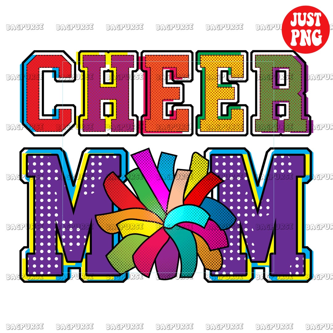 Cheer Mom, Cheer Mom PNG, Cheer Mom Sublimations, Cheer Mom Colorful ...