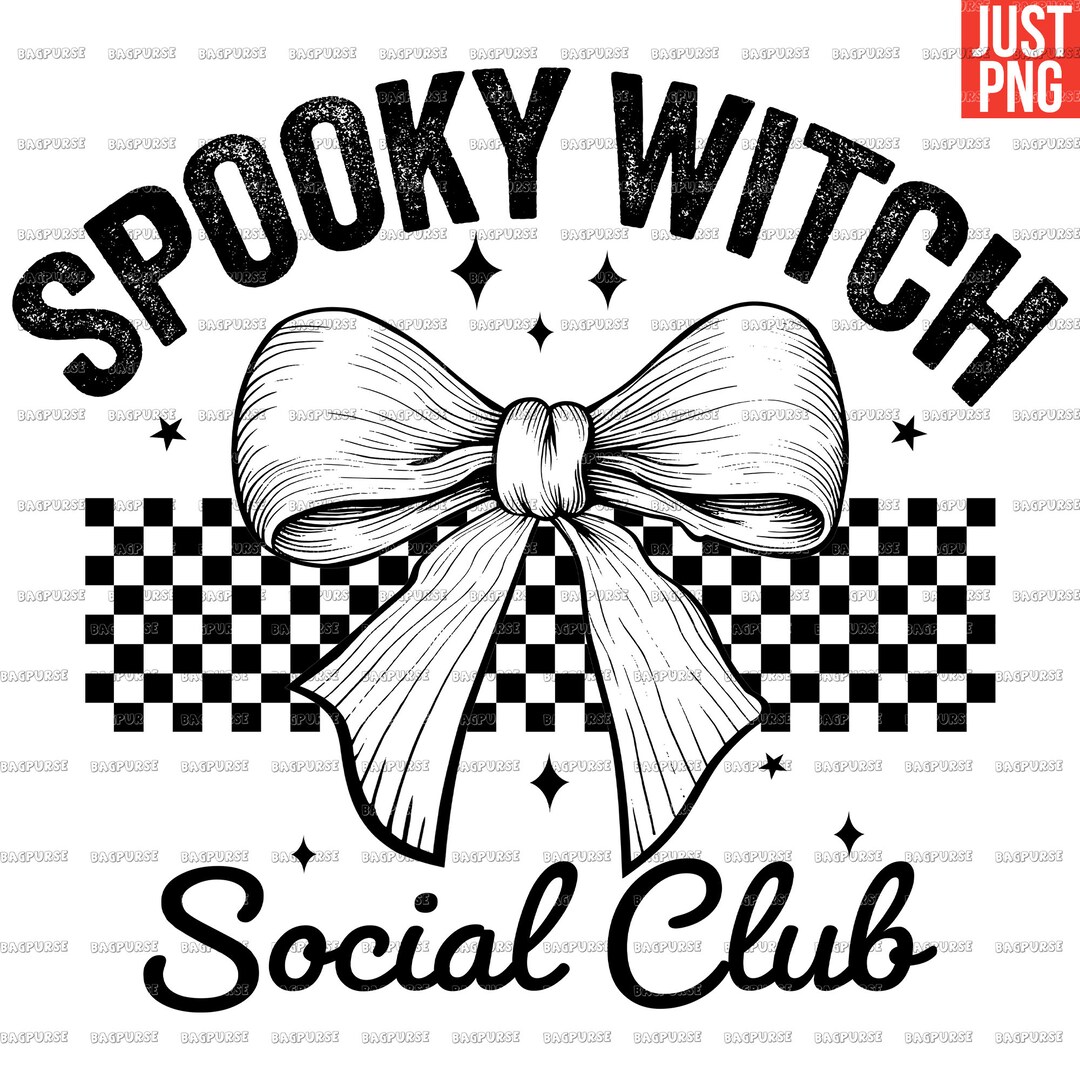 Spooky Witch Social Club PNG, Spooky Girl, Halloween Sublimation Design ...