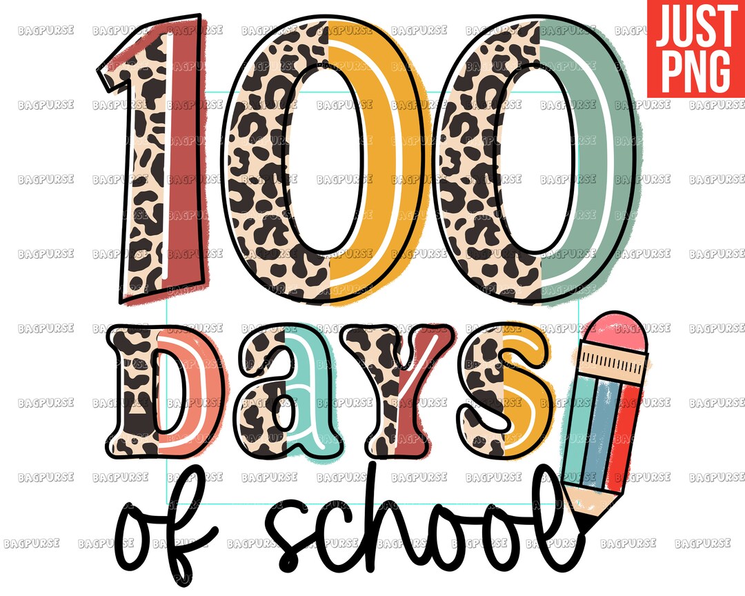 Happy 100 Days of School PNG, Half Leopard, Teacher PNG, Teacher File ...