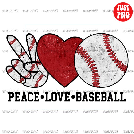 Peace Love Baseball PNG Peace Love Baseball Sublimations - Etsy