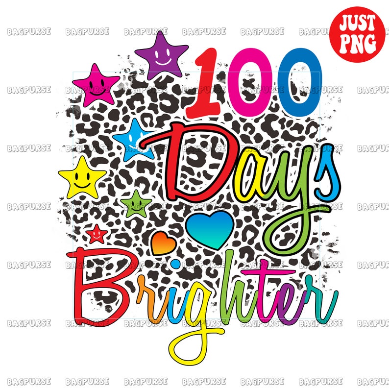100 Days Brighter 100 Days Brighter PNG 100 Days Brighter - Etsy