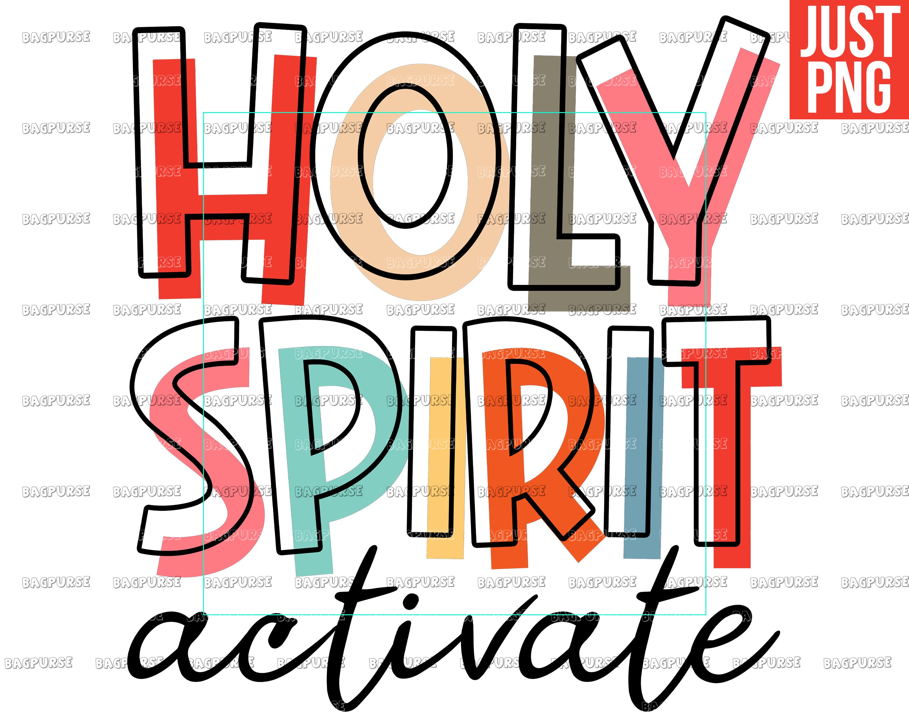 Holy Spirit Activate Holy Spirit Easter PNG Easter Colorful - Etsy