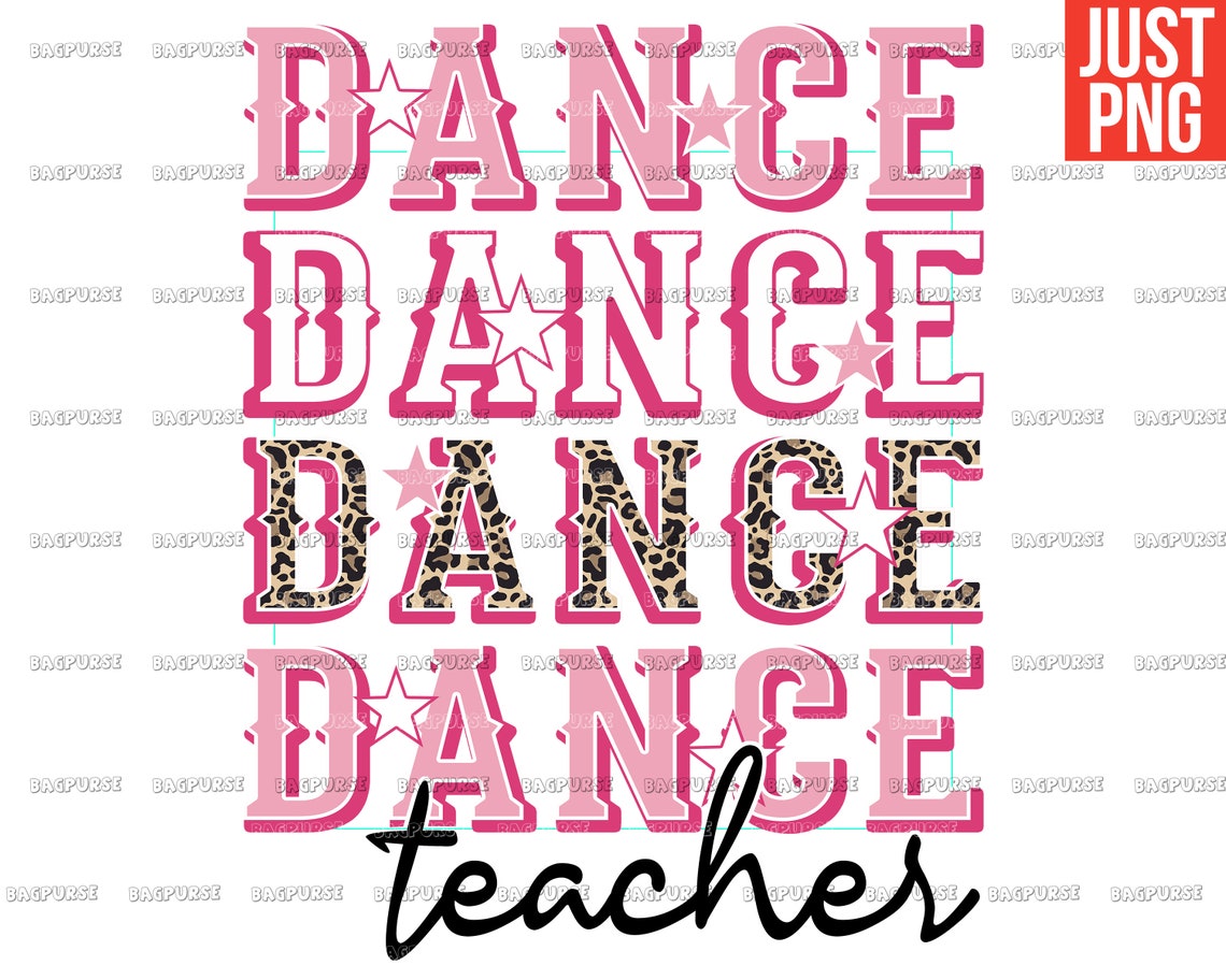 Dance Teacher PNG Pink File Design for Sublimation or Print - Etsy