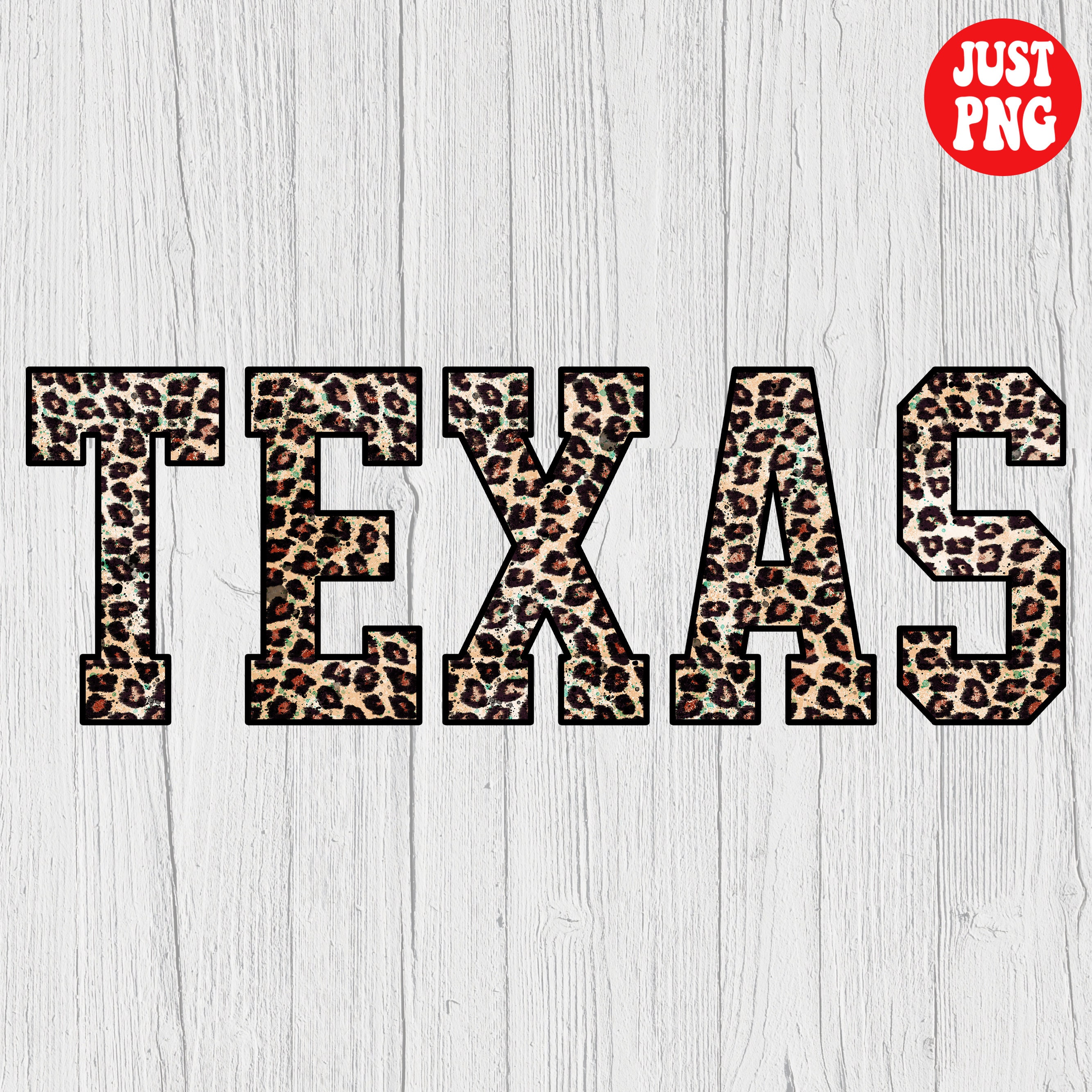 Texas Leopard Print Sublimation Design Texas State PNG File | Etsy