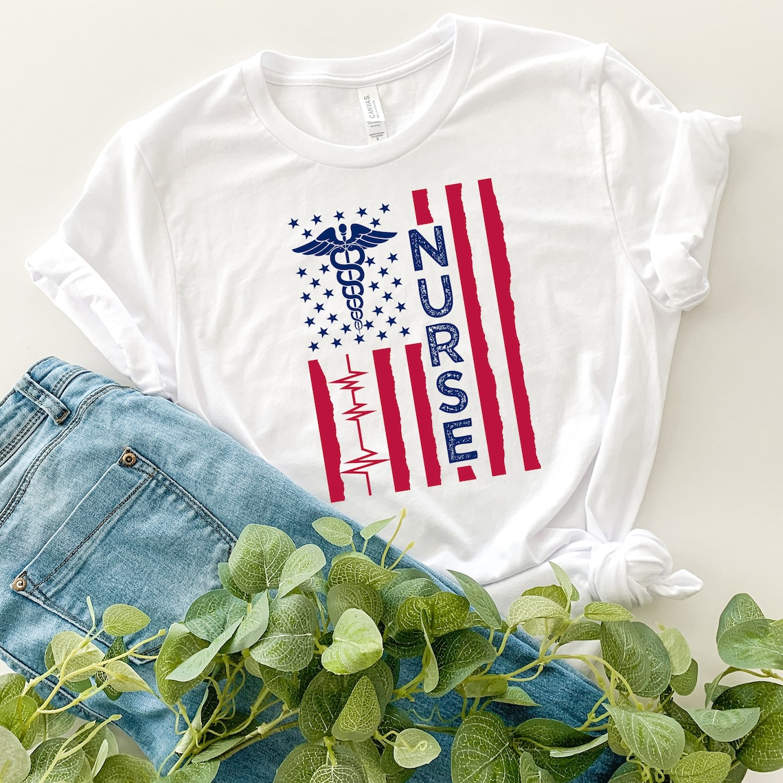 Nurse Flag PNG Nurse PNG 4th of July Nurse Design File for - Etsy