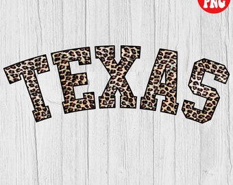 Digital Sublimation File Leopard Print Texas Stacked Texas PNG File Art ...