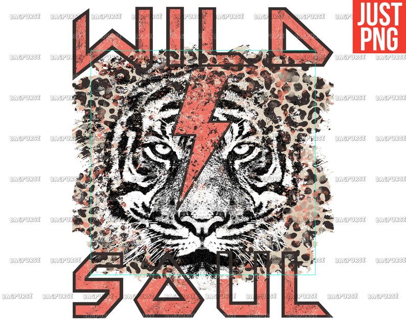 Wild Soul Tiger Wild Soul PNG Leopard Lightning Strike - Etsy
