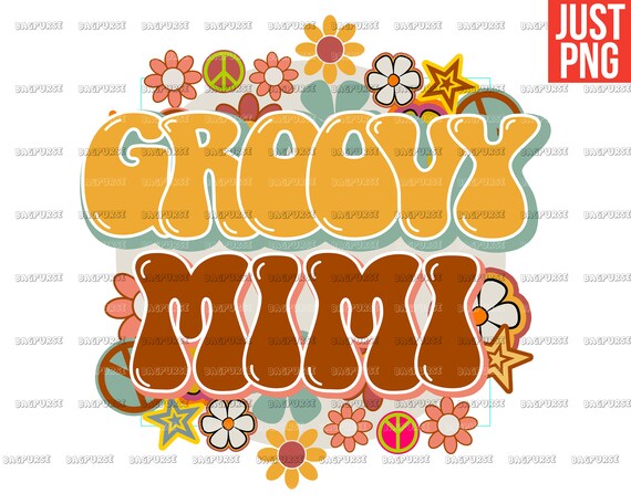 Groovy Mimi PNG Retro Mimi Sublimation 70s Designs File for - Etsy