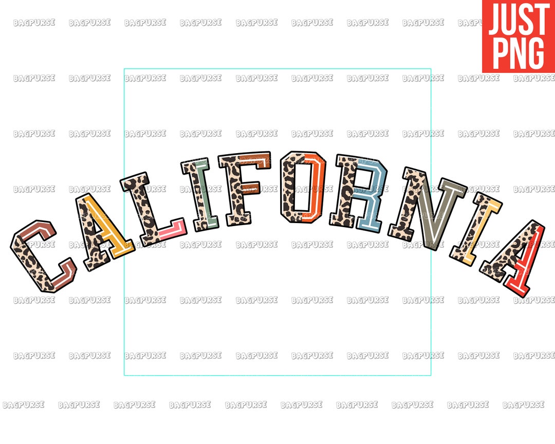 California PNG, California State Design, Half Leopard, Boho, File for ...
