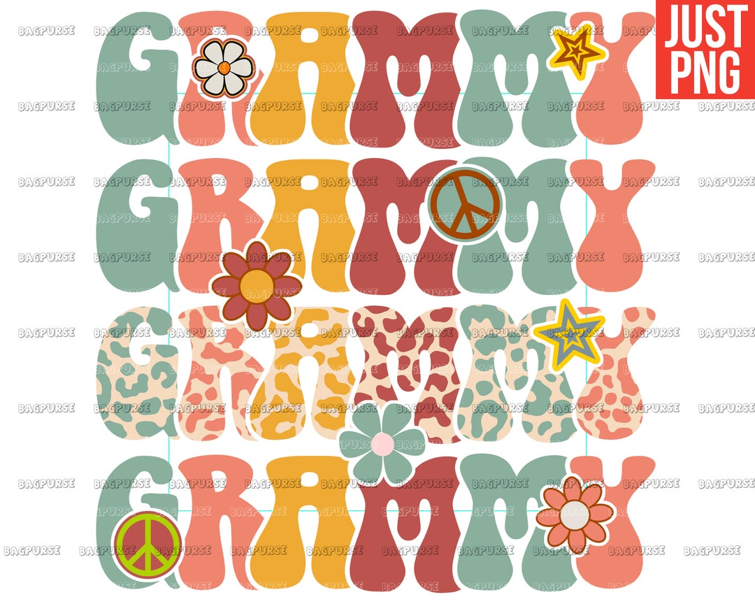 Retro Grammy PNG, Groovy Grammy, File Design for Sublimation or Print ...