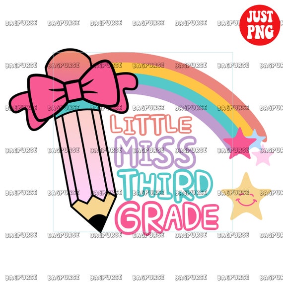 Little Miss Third Grade Little Miss 3rd Grade PNG Pencil - Etsy