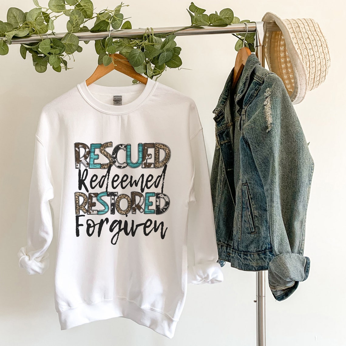 Rescued Redeemed Restored Forgiven PNG Christian PNG | Etsy